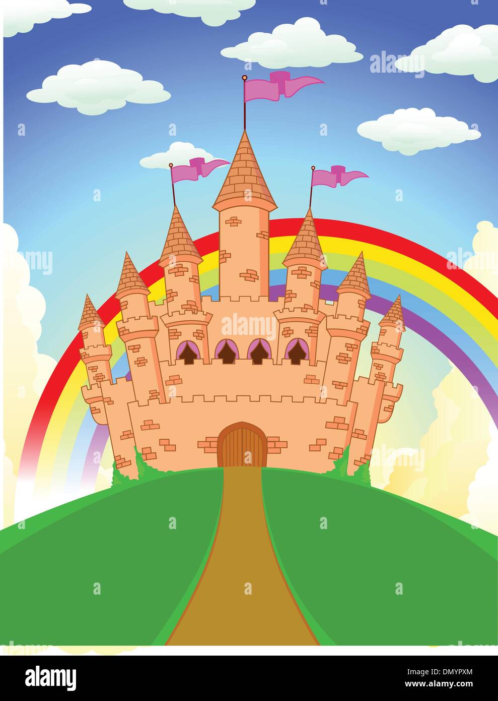 Magical fairy tale castle painting hi-res stock photography and images ...