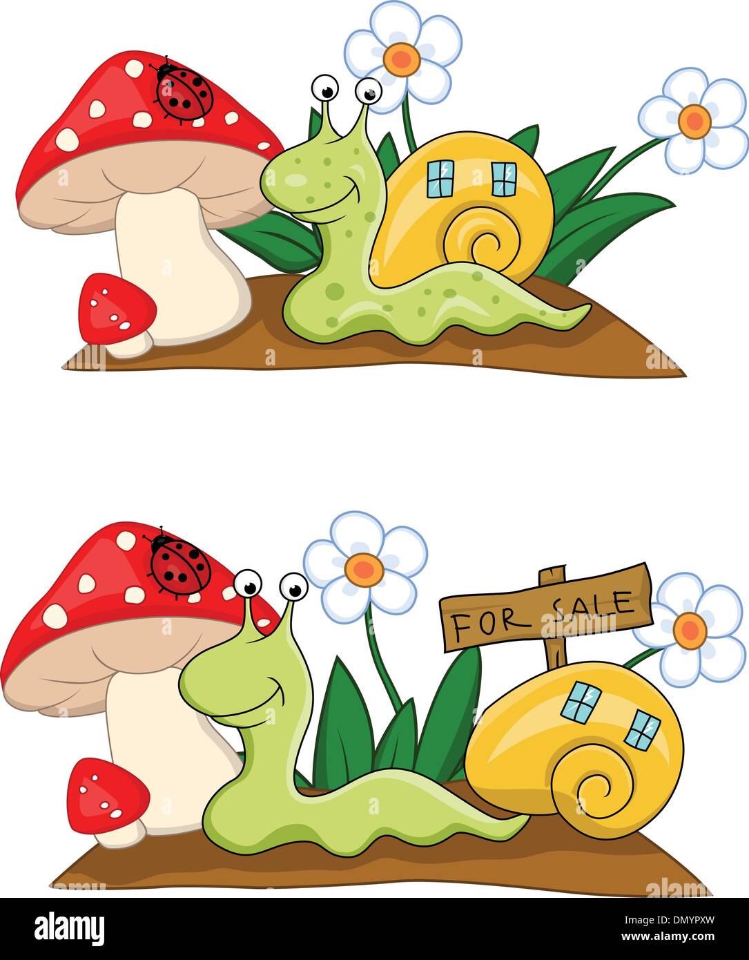 Snail cartoon hi-res stock photography and images - Alamy