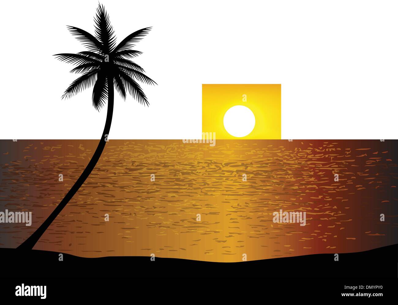 Romantic Ocean Sunset Stock Vector Images Alamy