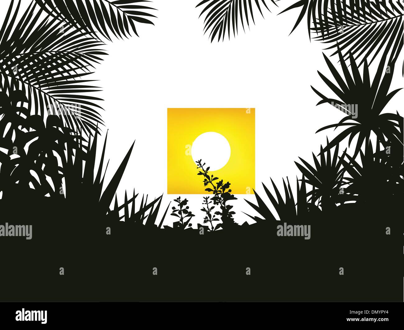 Rain forest foliage Stock Vector Images - Alamy