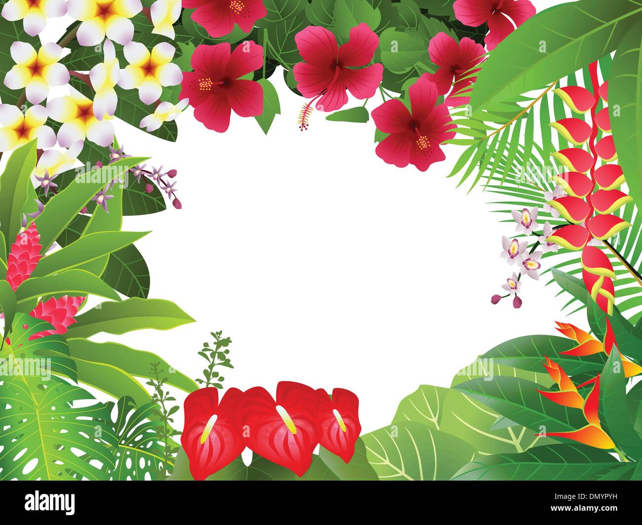 Tropical plant background Stock Vector Image & Art - Alamy