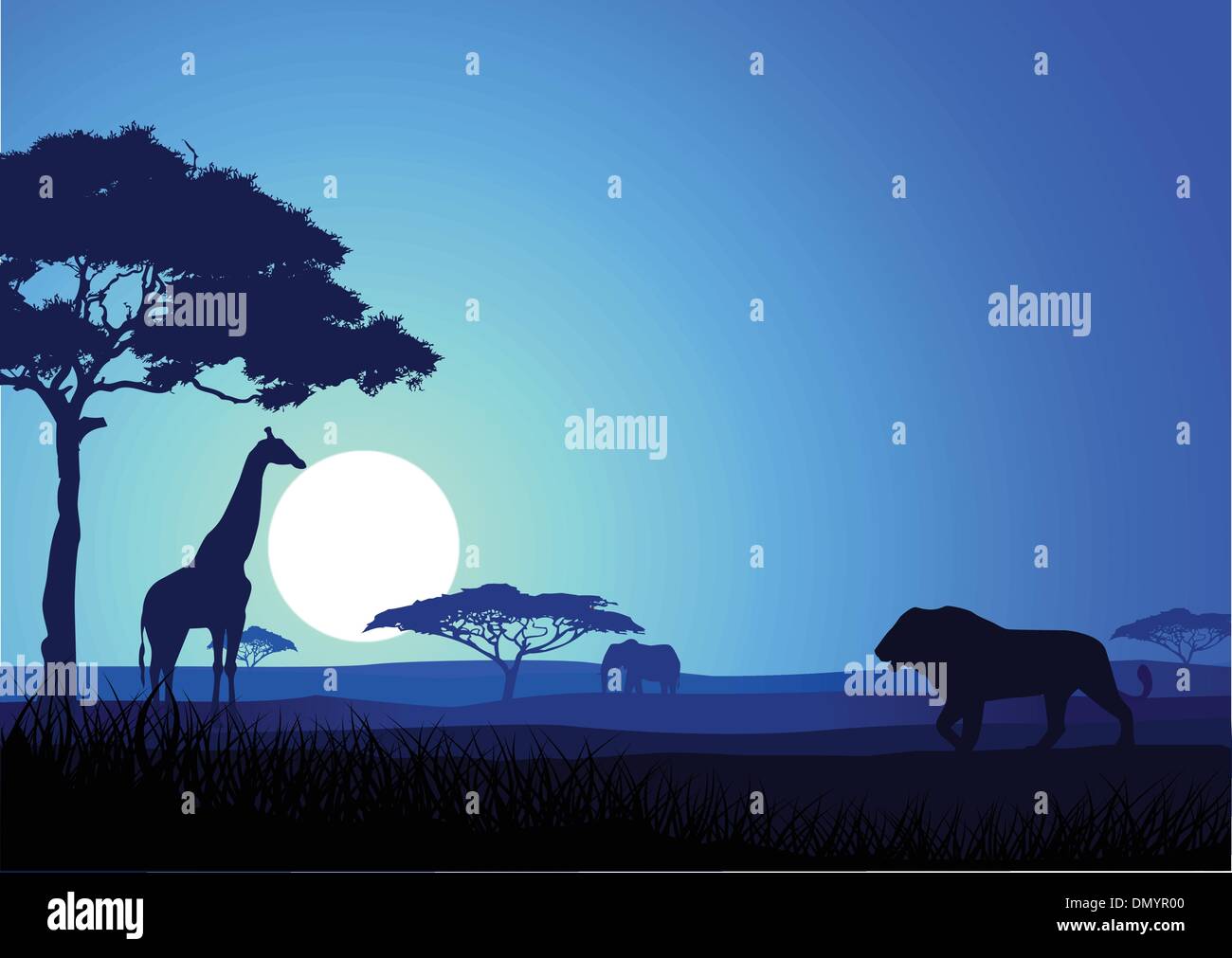 Serengeti safari park Stock Vector Images - Alamy