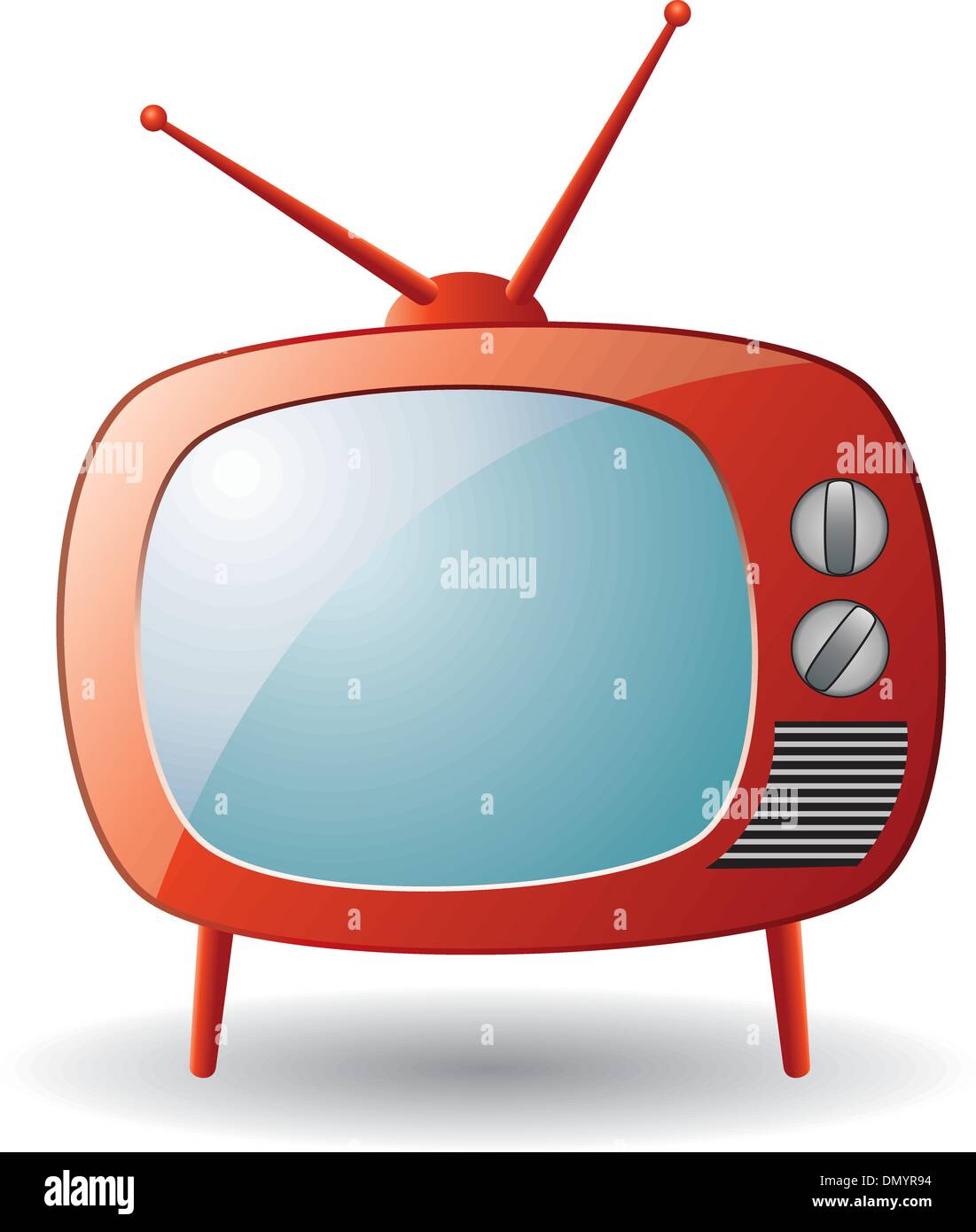 Vintage red television tv set hi-res stock photography and images - Alamy