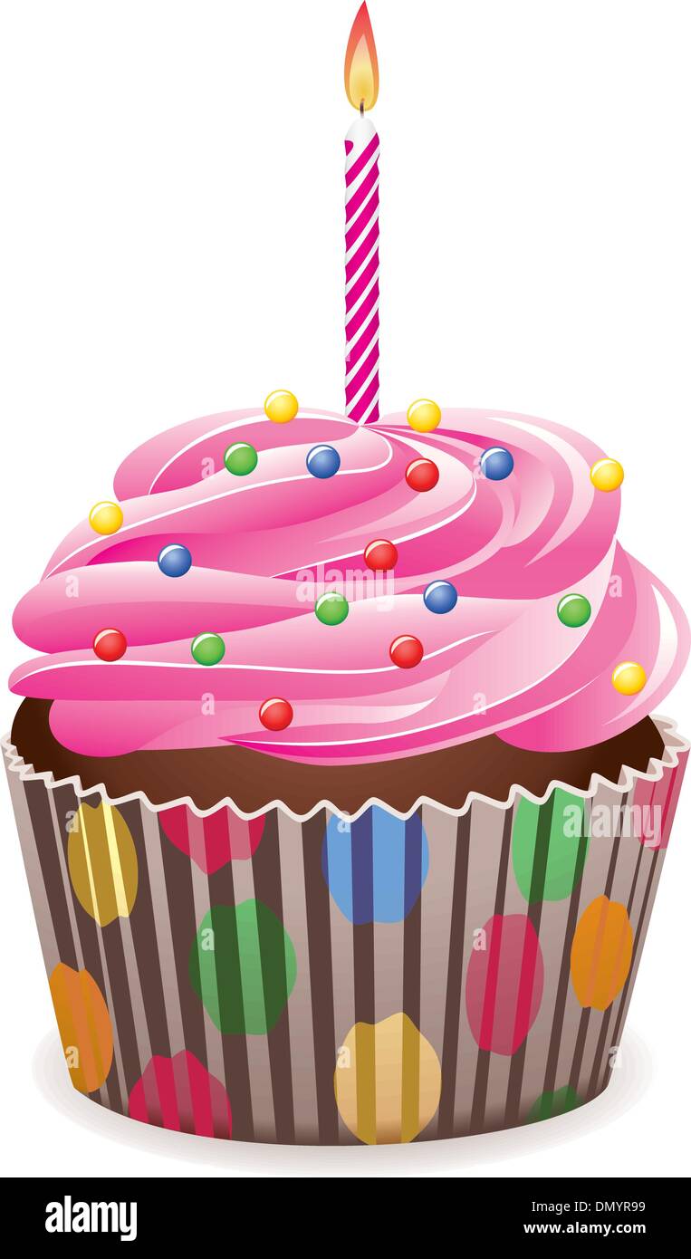 vector pink cupcake Stock Vector Image & Art - Alamy