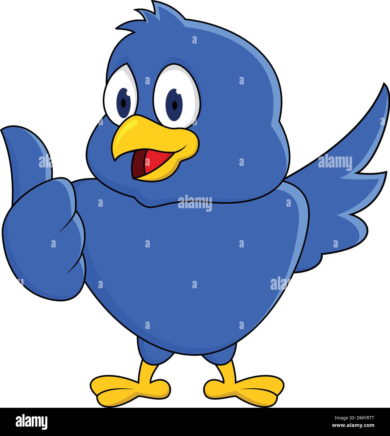 Funny blue bird showing thumb up Stock Vector Image & Art - Alamy