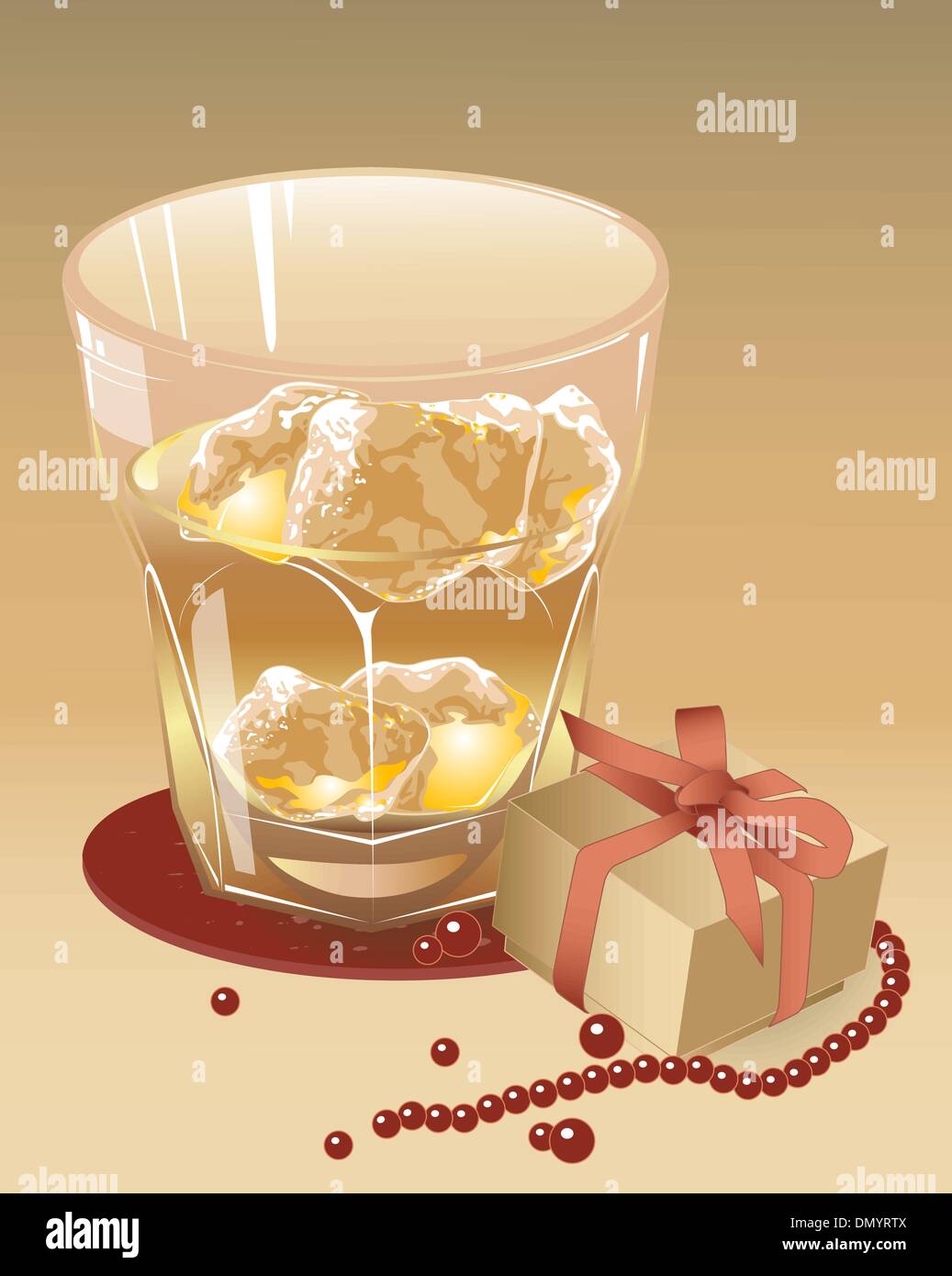 Brandy glass ice Stock Vector Images - Alamy