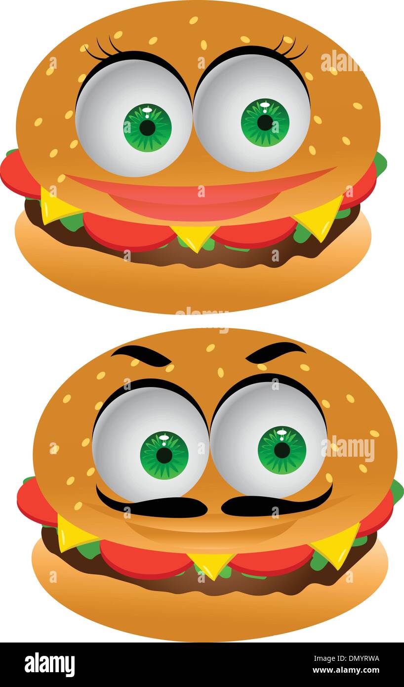 Burger cartoon hi-res stock photography and images - Alamy