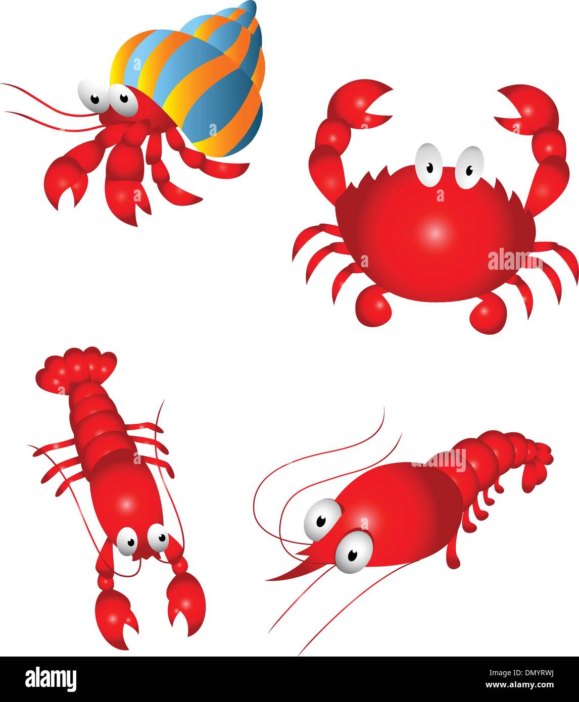 Cancer hermit cartoon Stock Vector Images - Alamy