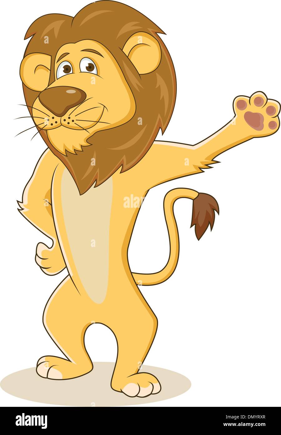 Friendly lion waving hand Stock Vector Image & Art - Alamy