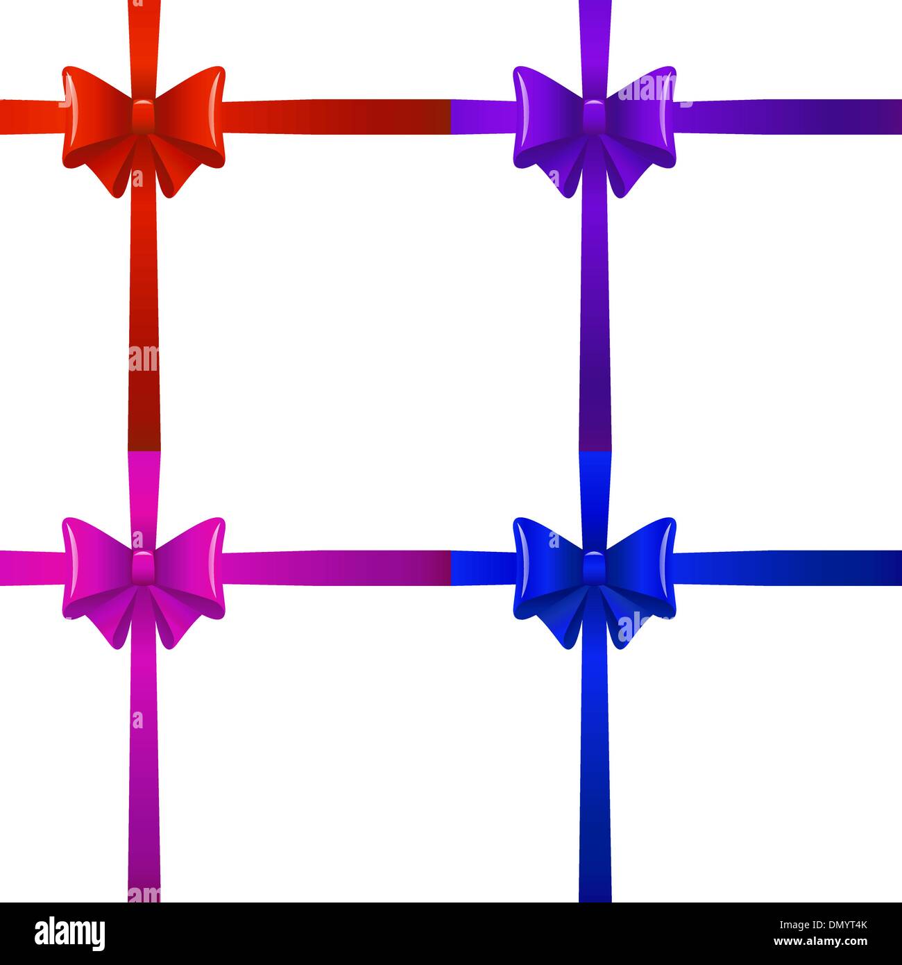 Colored satin gift bow Stock Vector Images - Alamy