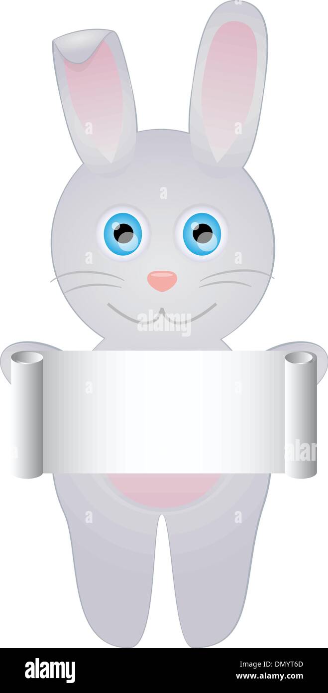 Rabbit with blank roll Stock Vector Image & Art - Alamy