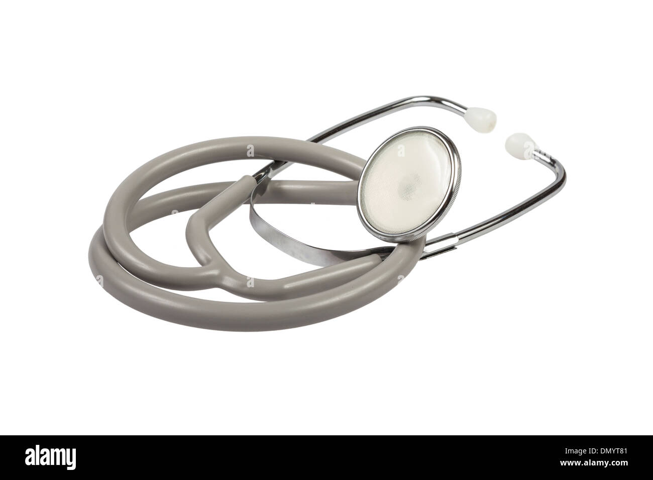 Gray Stethoscope isolated on white background Stock Photo - Alamy