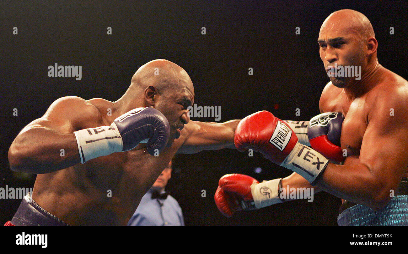 Nov 10, 2006; San Antonio, TX, USA; EVANDER HOLYFIELD lands a left to ...