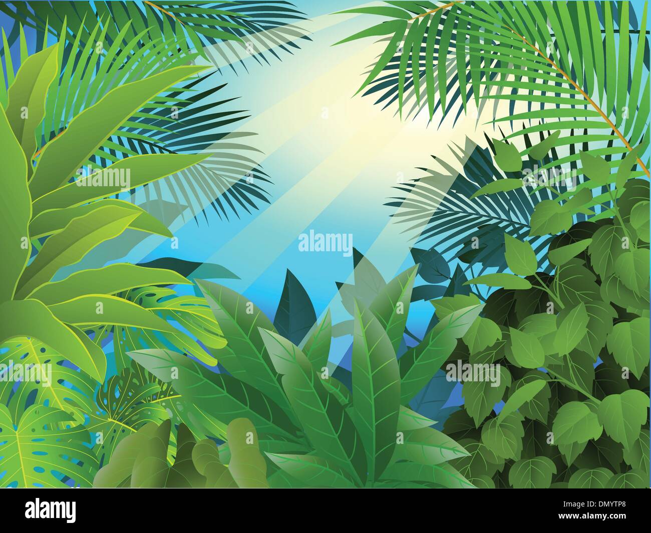 Tropical forest background Stock Vector Image & Art - Alamy