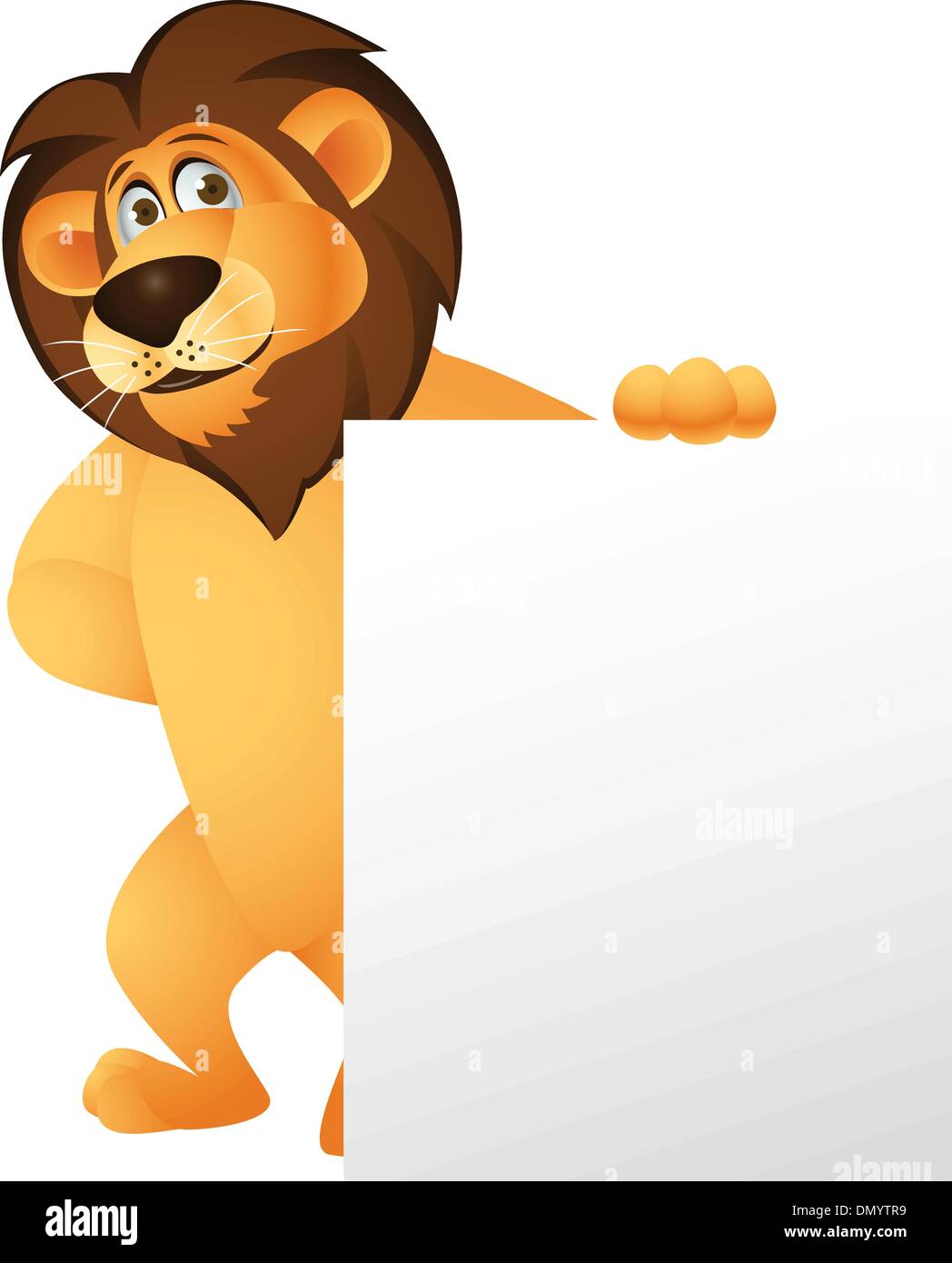 Happy cartoon lion sign hi-res stock photography and images - Alamy
