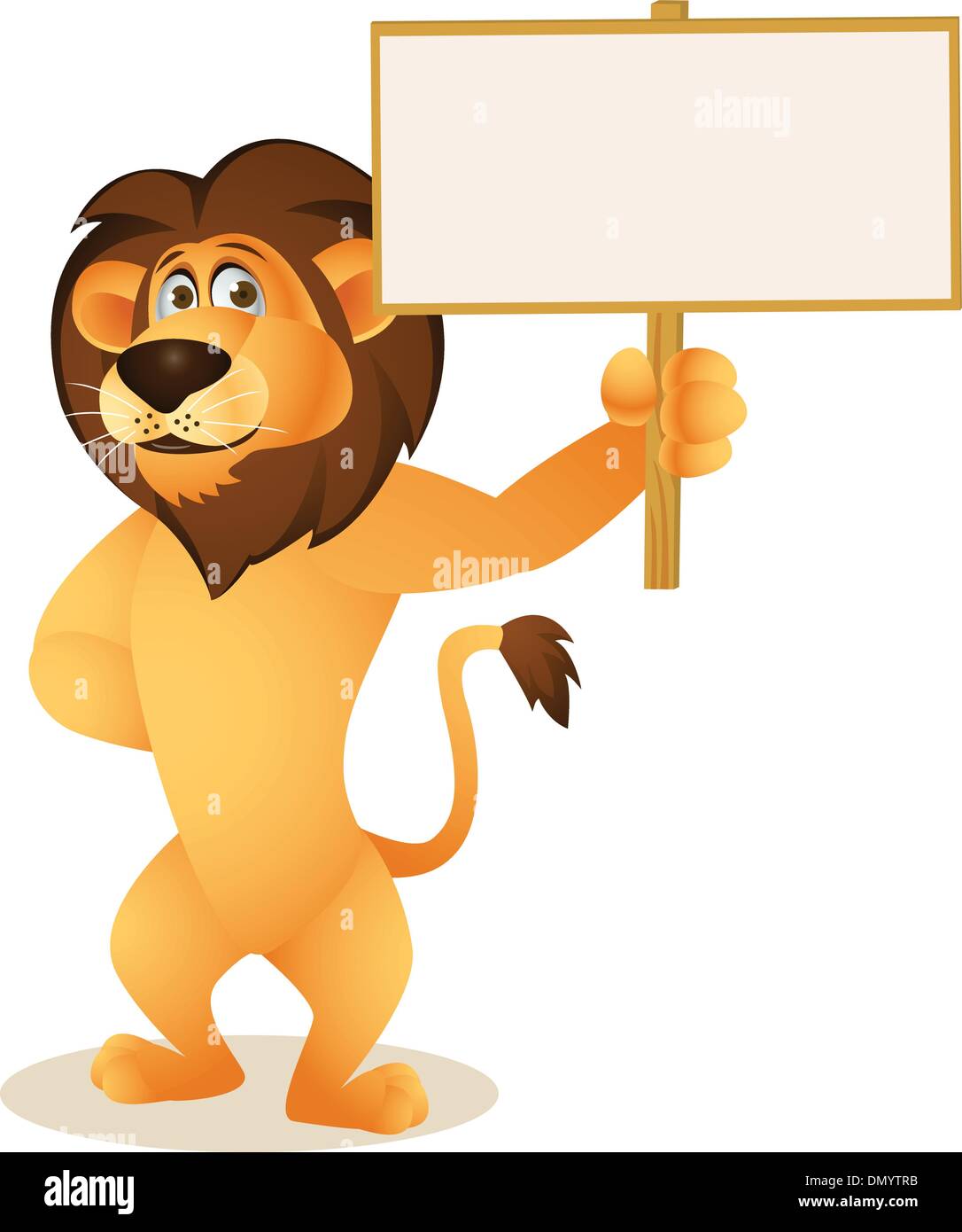 Funny lion cartoon with blank sign Stock Vector Image & Art - Alamy