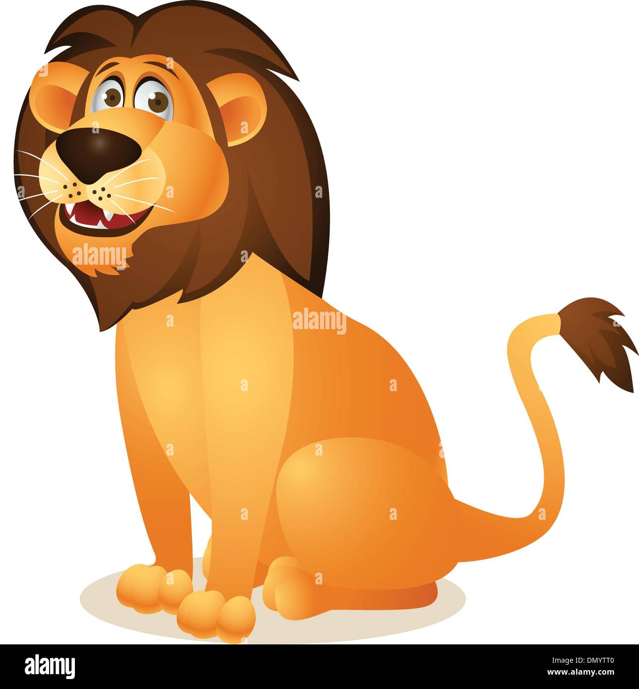 Lion cartoon sitting Stock Vector Image & Art - Alamy
