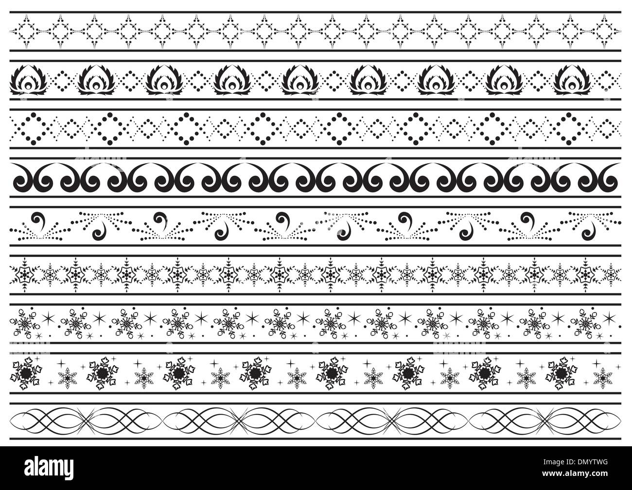 vector lines with tracery as elements for design Stock Vector Image ...
