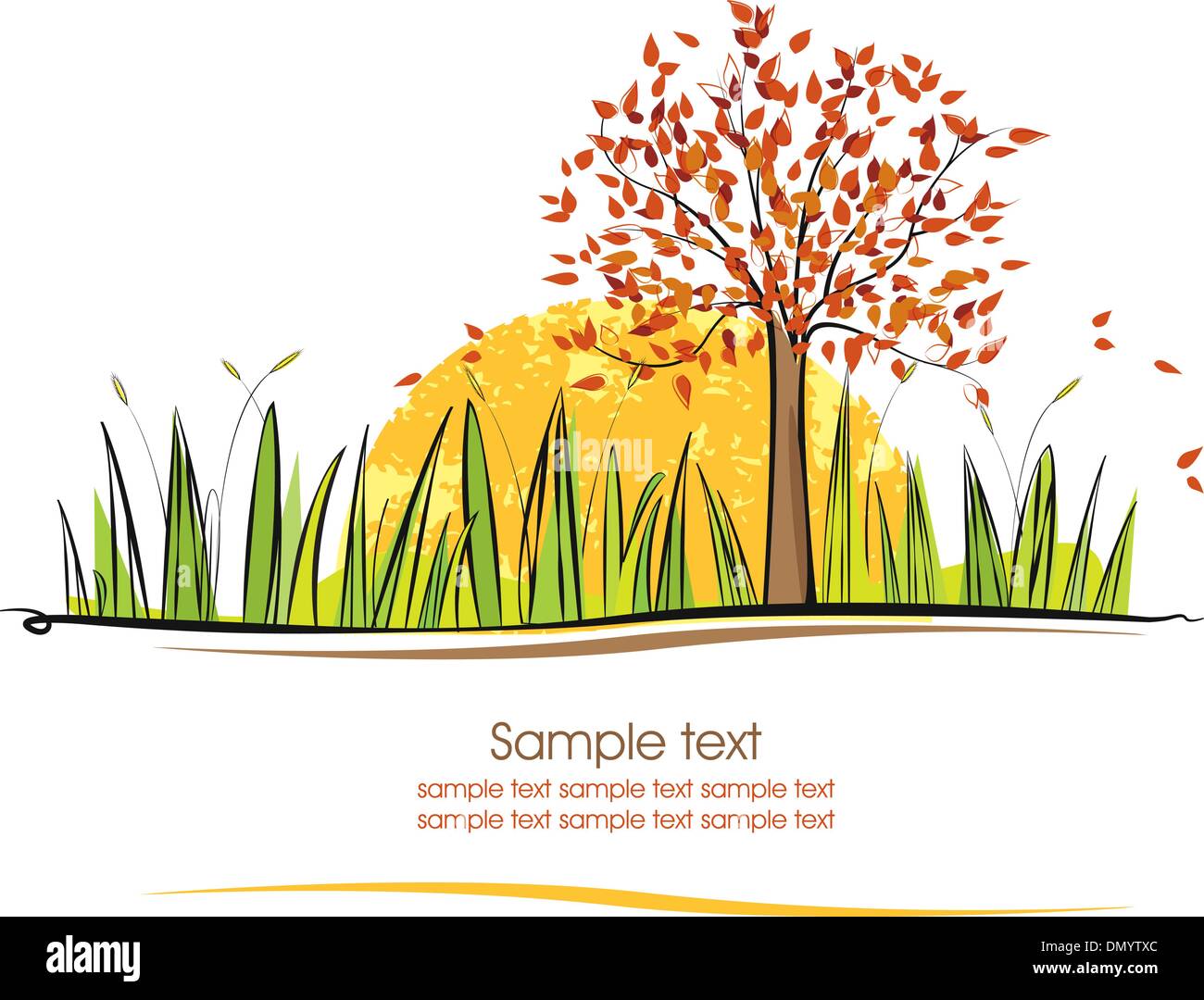 Landscape autumn art Stock Vector Images - Alamy