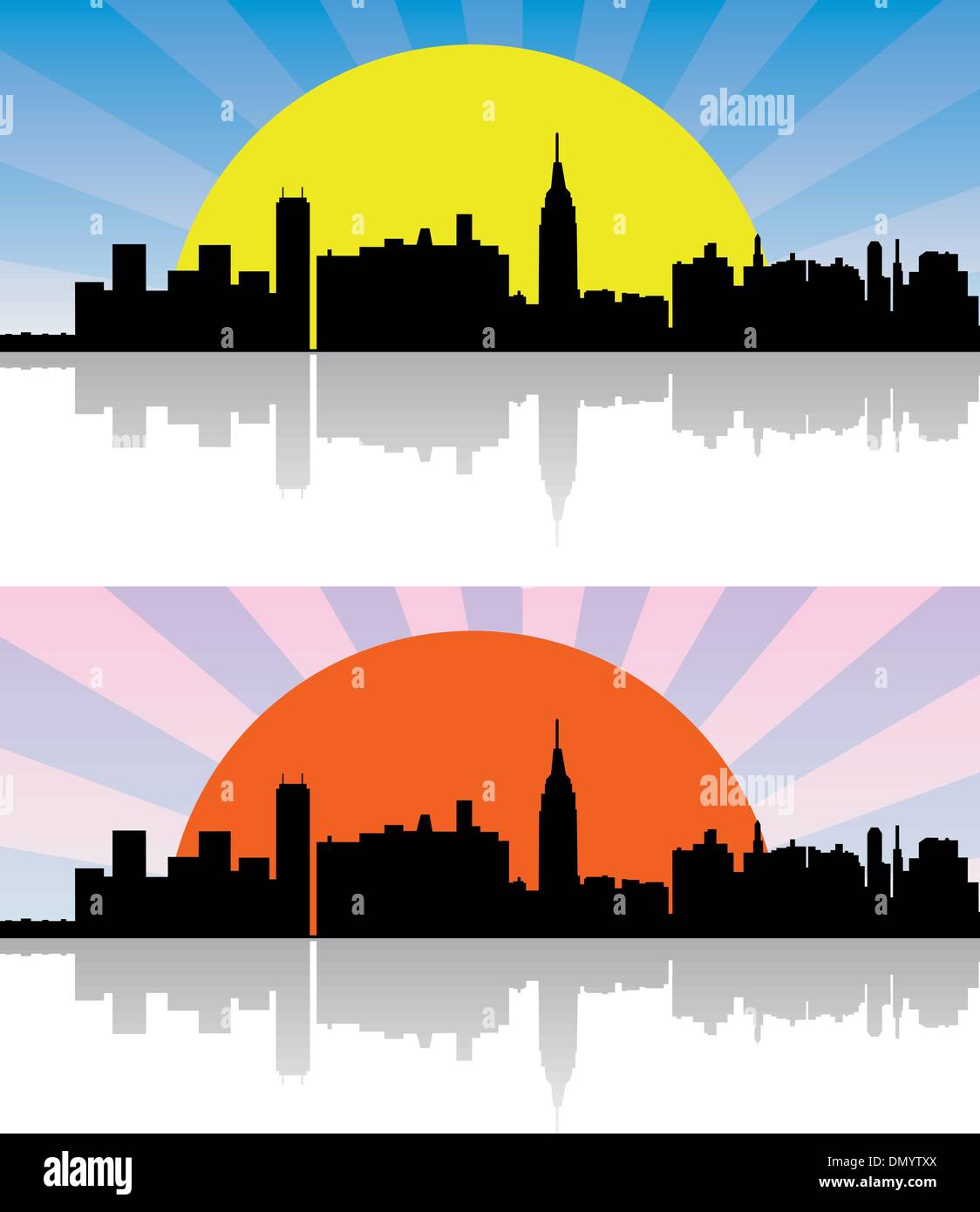 Yellow blue pink city Stock Vector Images - Alamy