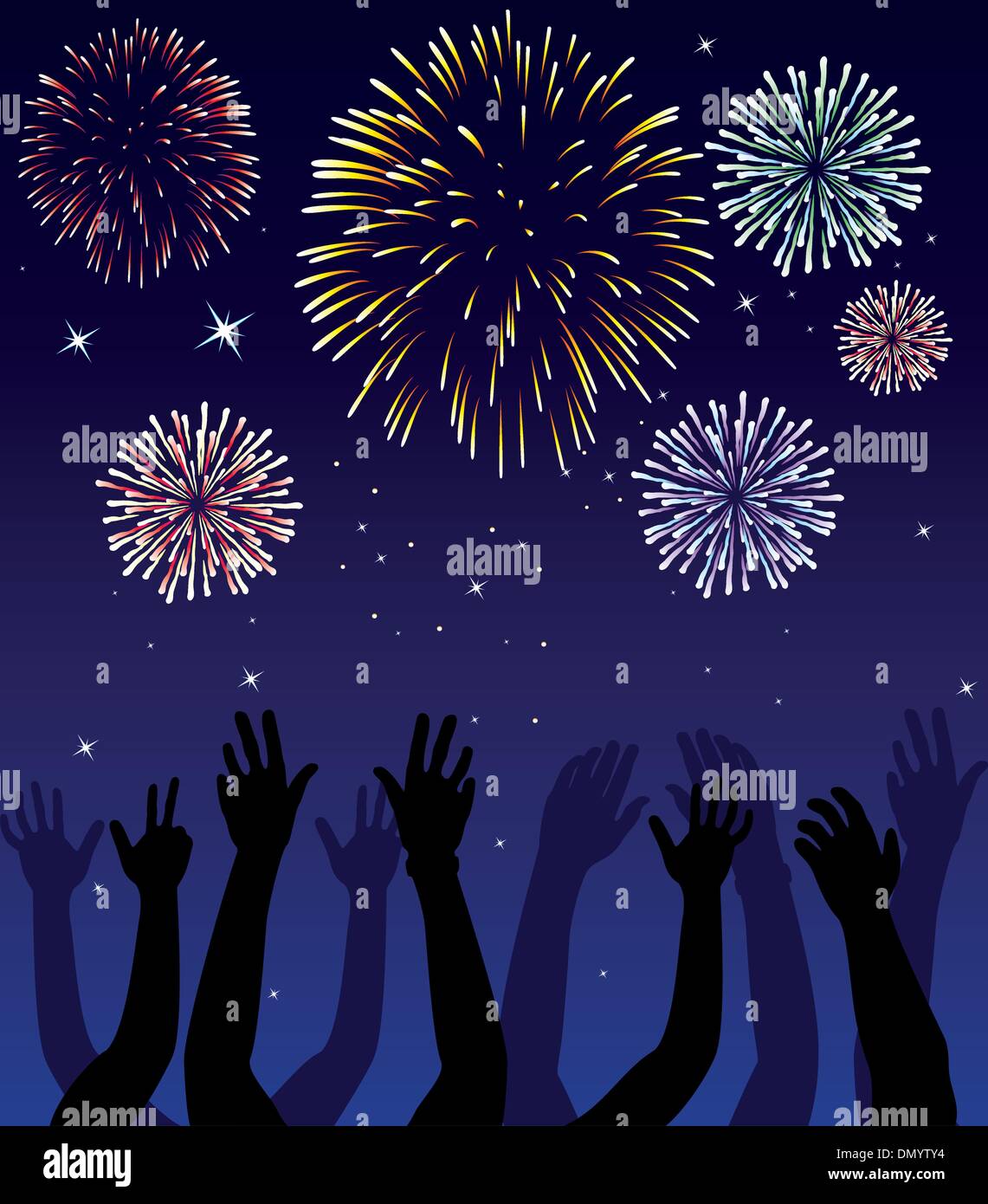 vector fireworks and hands Stock Vector Image & Art - Alamy