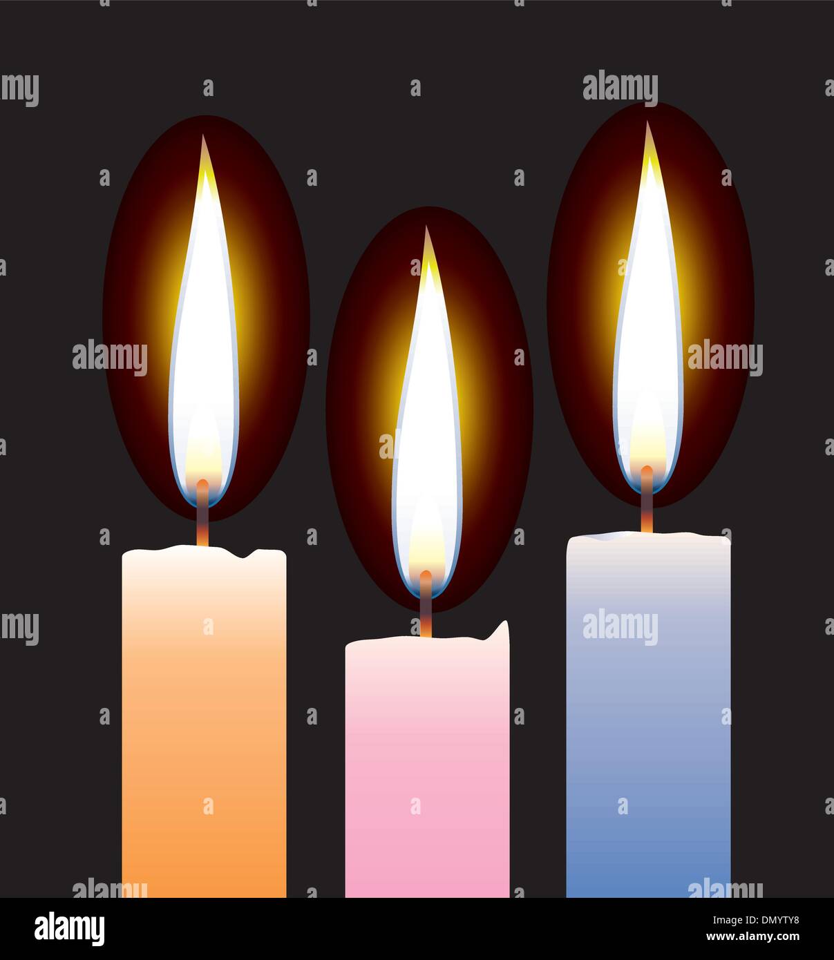 Pink candles Stock Vector Images - Alamy