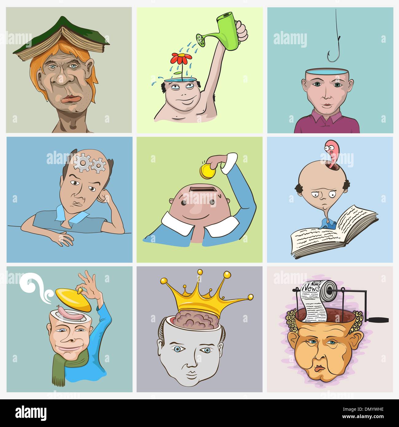 Creativity set cartoon Stock Vector Images - Alamy