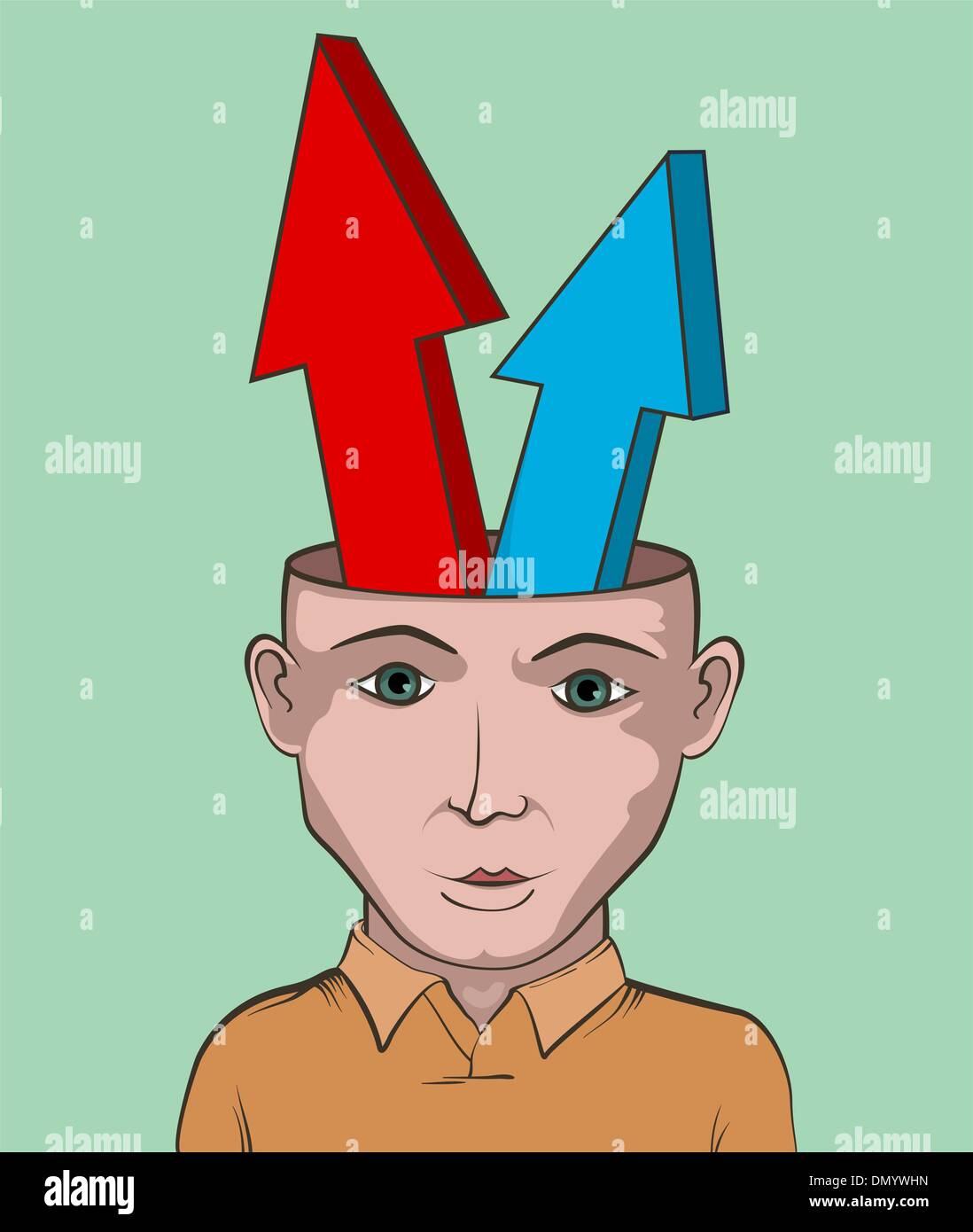 Choice creative concept graphic design. Vector person character Stock ...