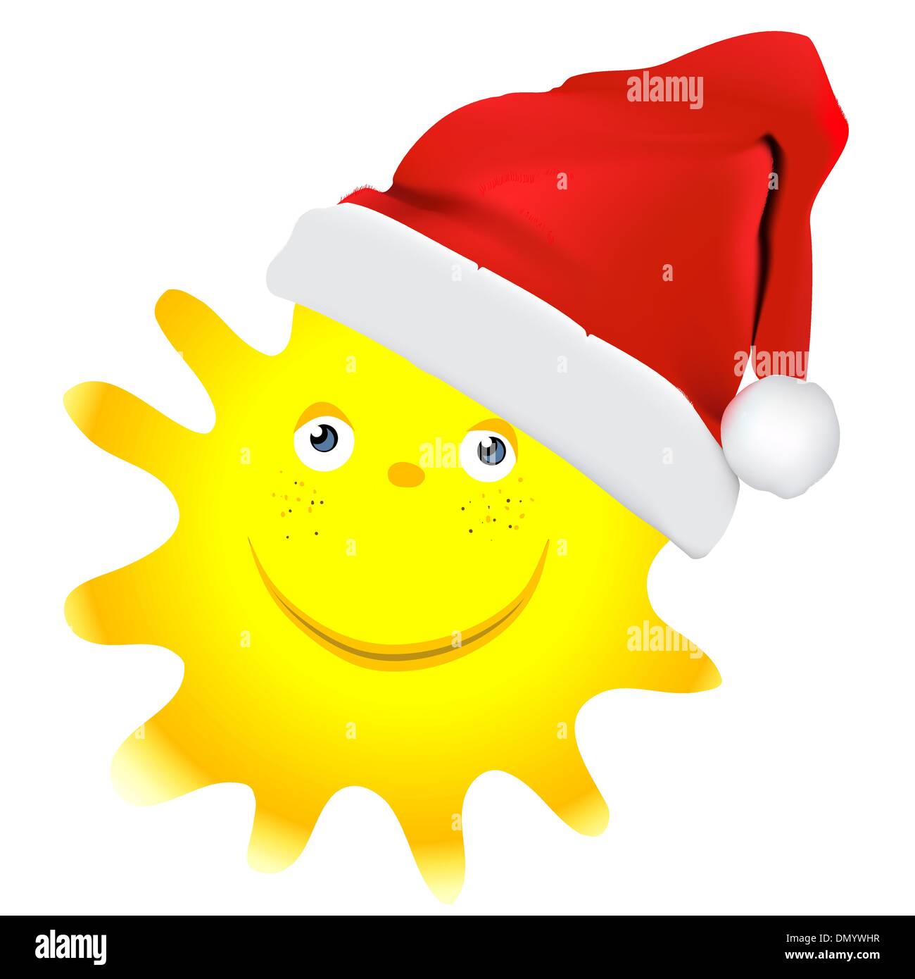 Christmas sun vector design. Cartoon drawing Stock Vector Image & Art ...