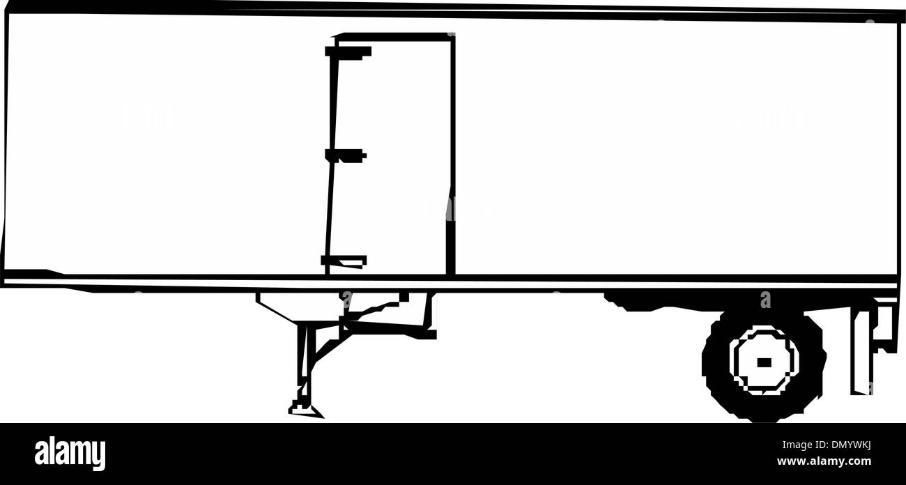 Vector cargo trailer Stock Vector Image & Art - Alamy