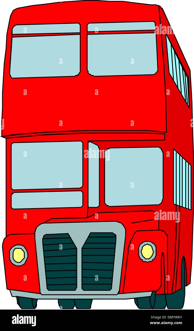 Red double-decker bus Stock Vector Image & Art - Alamy