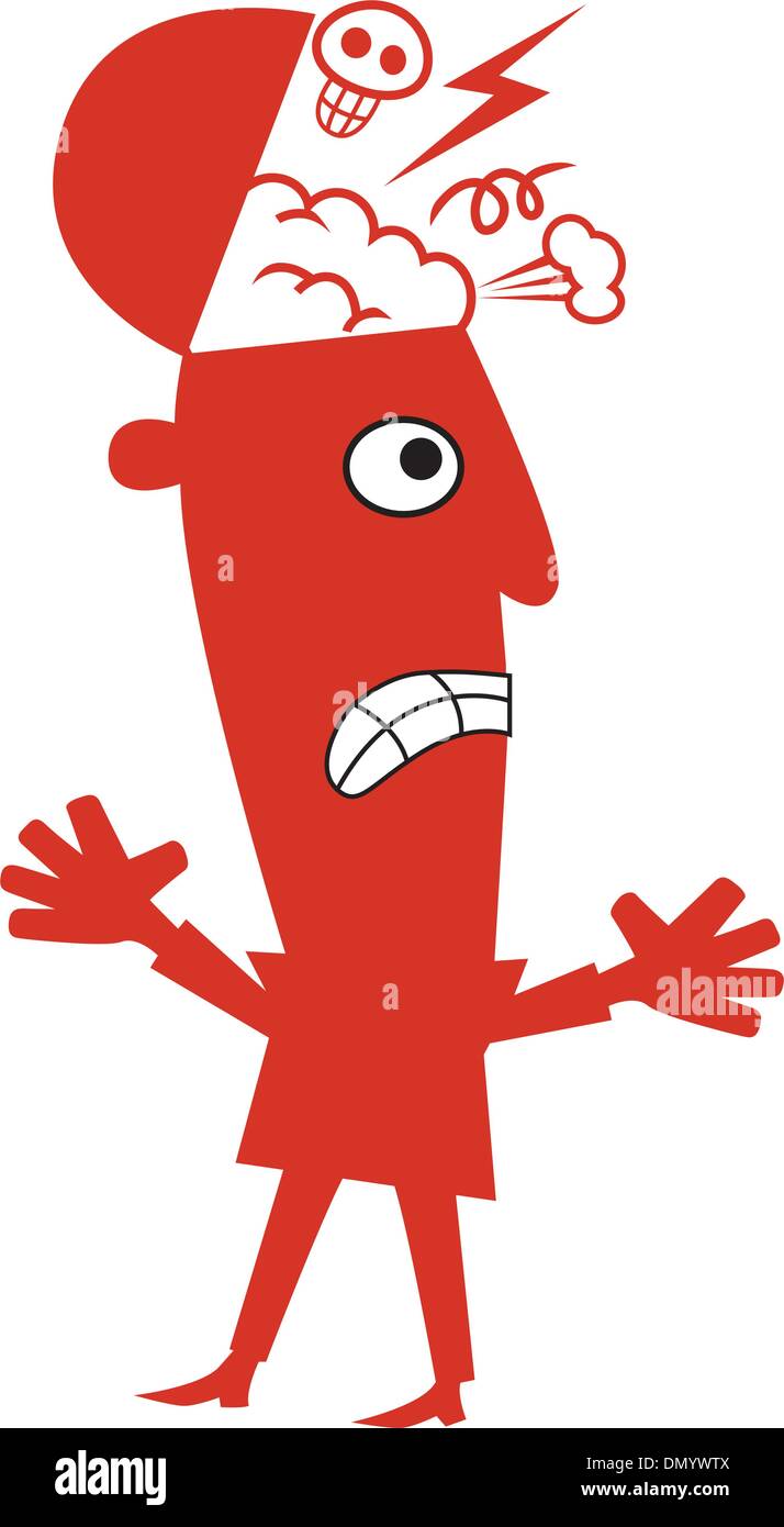 Illustration of simple person has stress Stock Vector Image & Art - Alamy