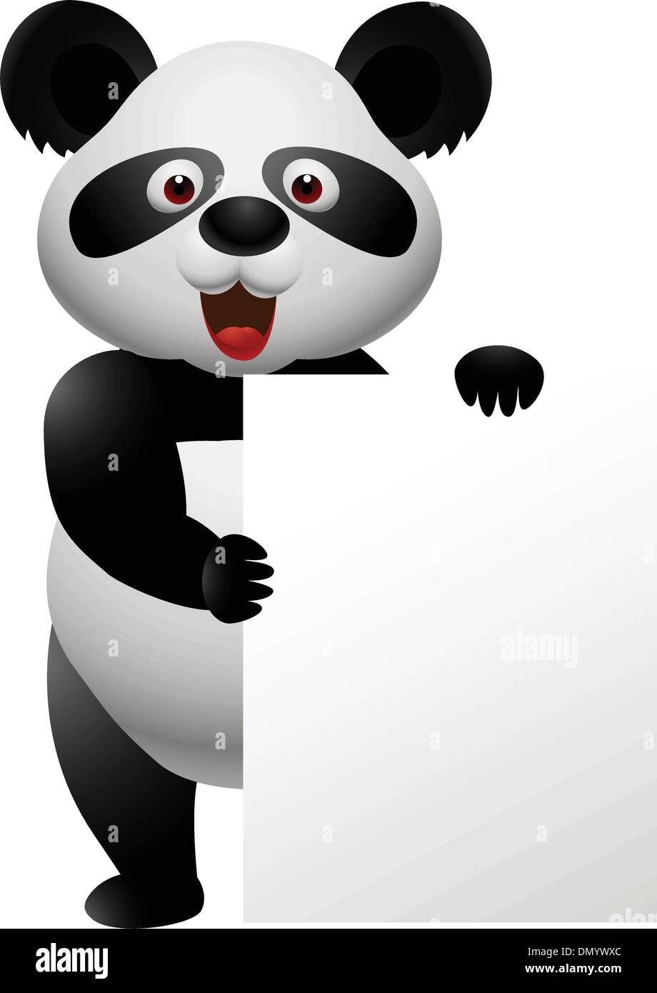 Panda with blank sign Stock Vector Image & Art - Alamy