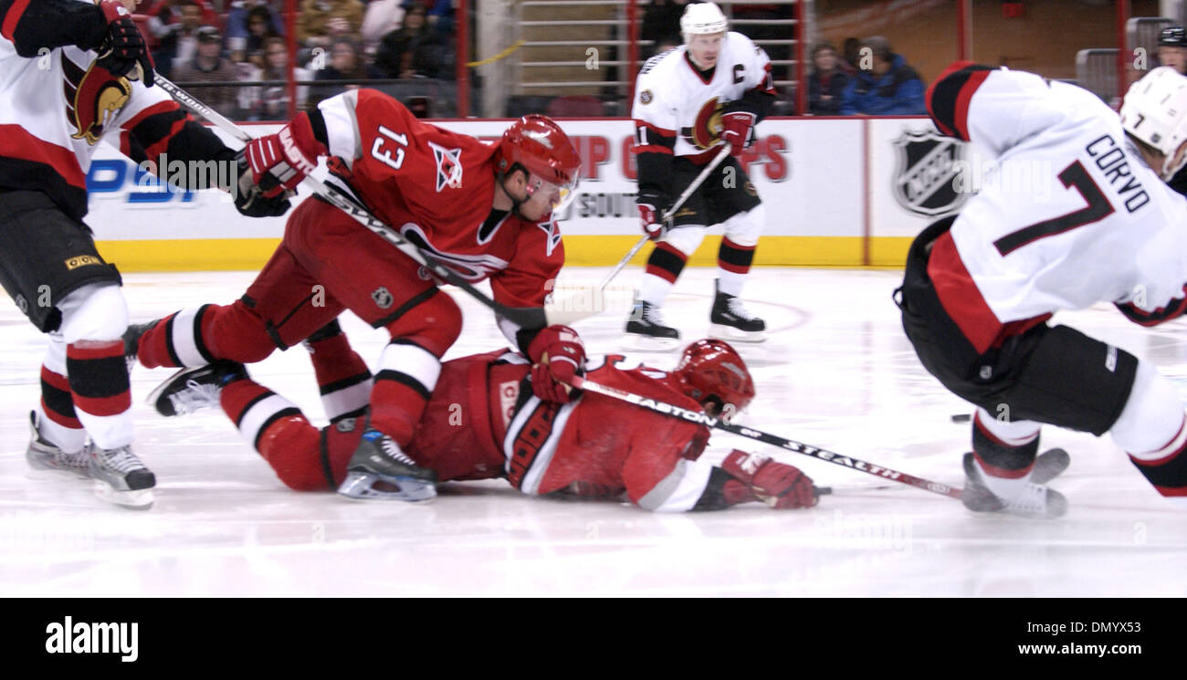 Nov 28, 2006; Raleigh, NC, USA; NHL Ice Hockey: The Carolina Hurricanes ...