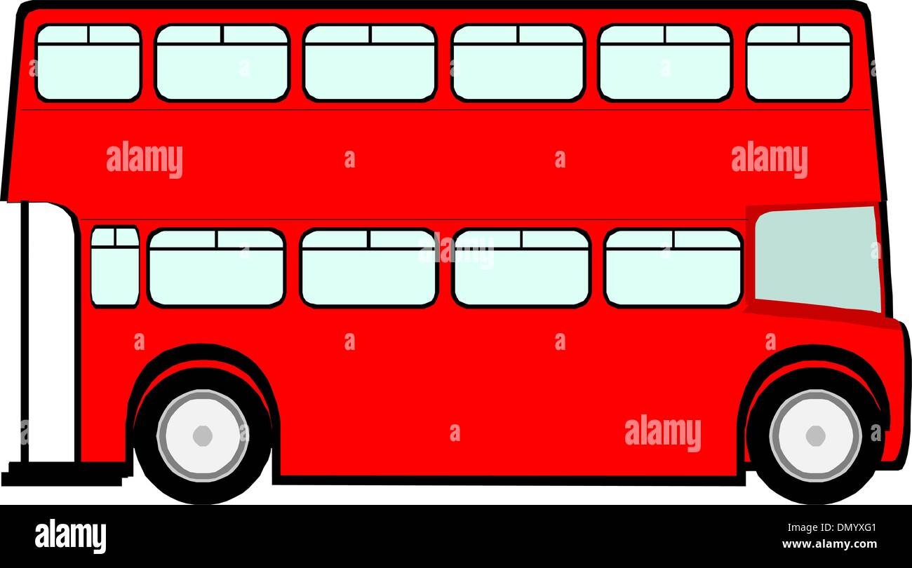 Red double-decker bus Stock Vector Image & Art - Alamy