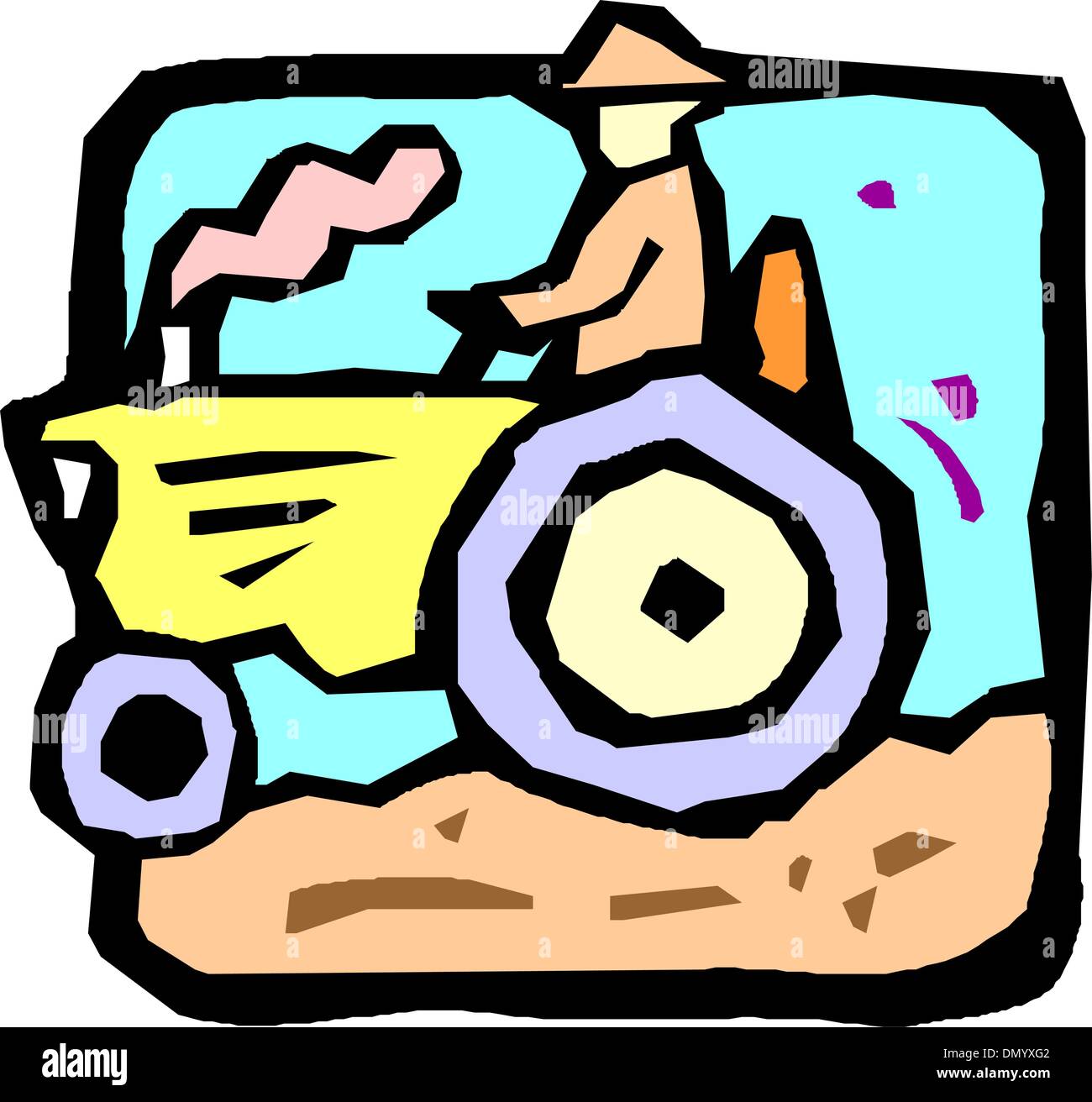 Tractor vector vectors hi-res stock photography and images - Alamy