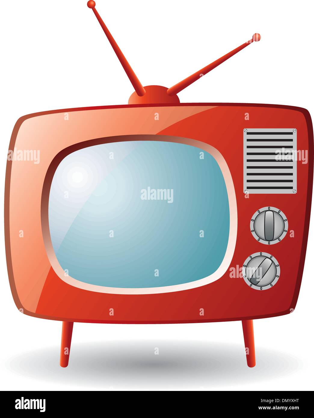 Vintage red television tv set hi-res stock photography and images - Alamy