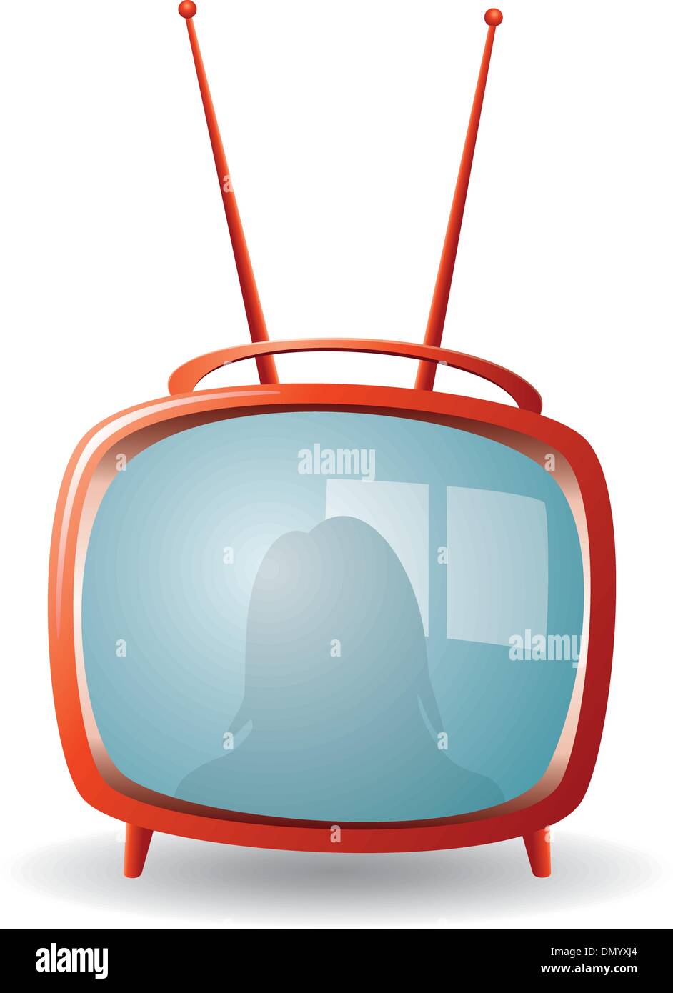 Vintage red television tv set hi-res stock photography and images - Alamy