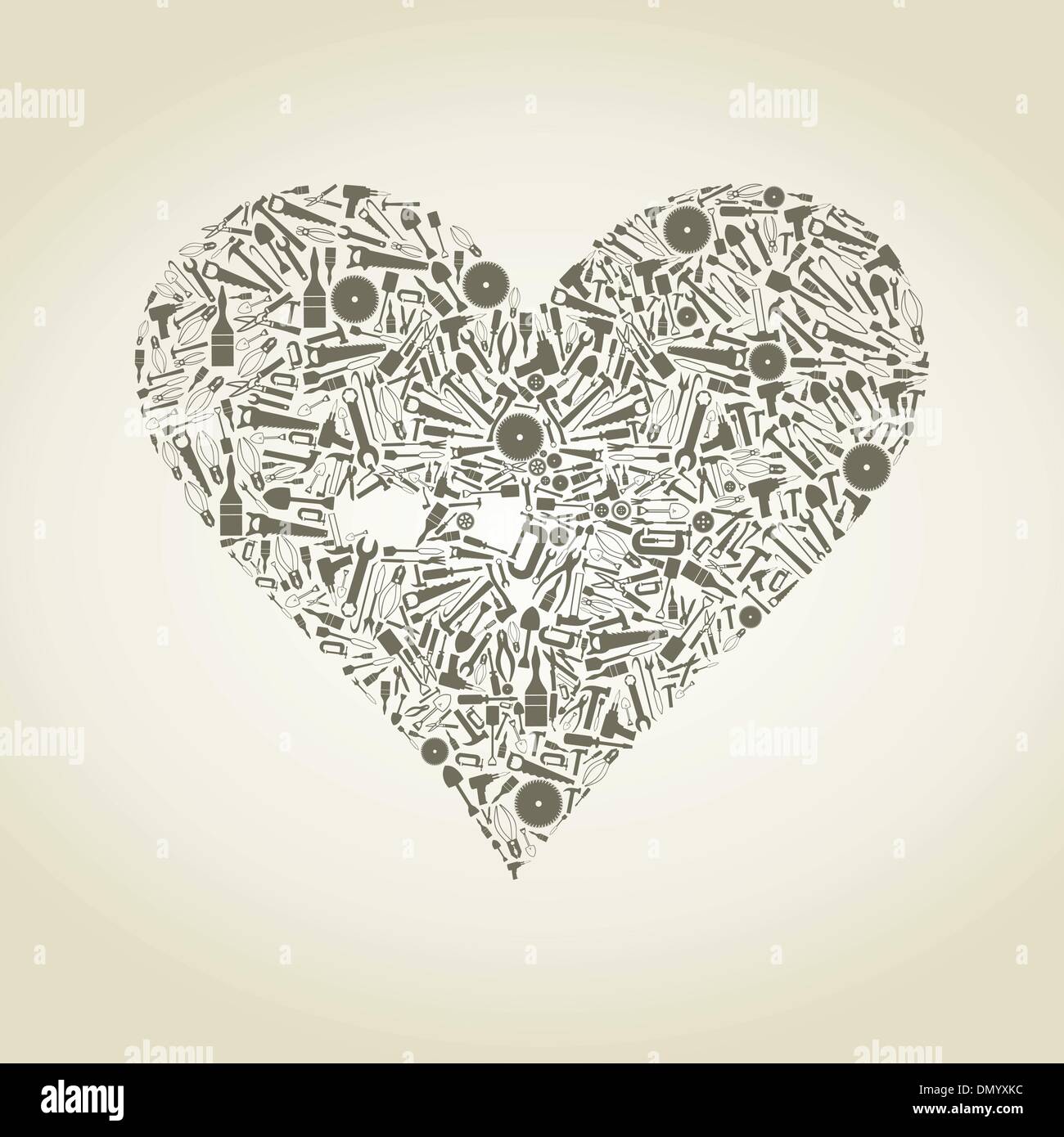 Heart the tool Stock Vector Image & Art - Alamy