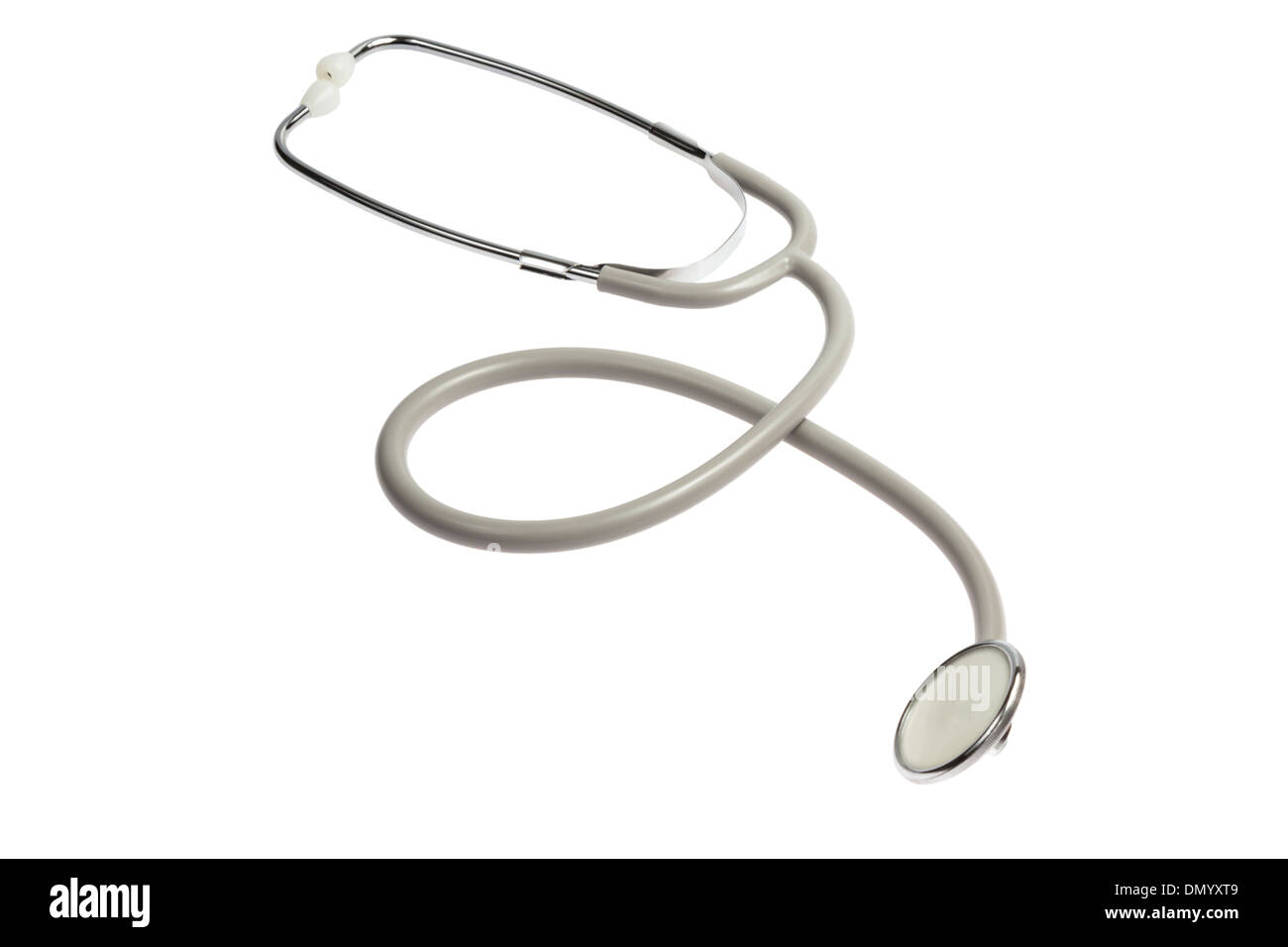 Gray Stethoscope isolated on white background Stock Photo - Alamy