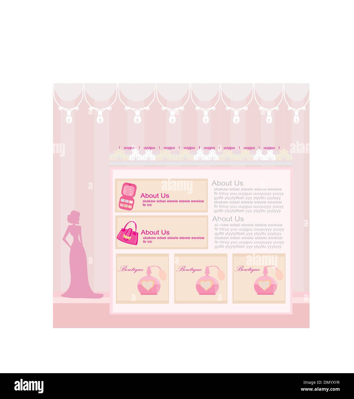 Fashion shopping Website template Stock Vector Image & Art - Alamy