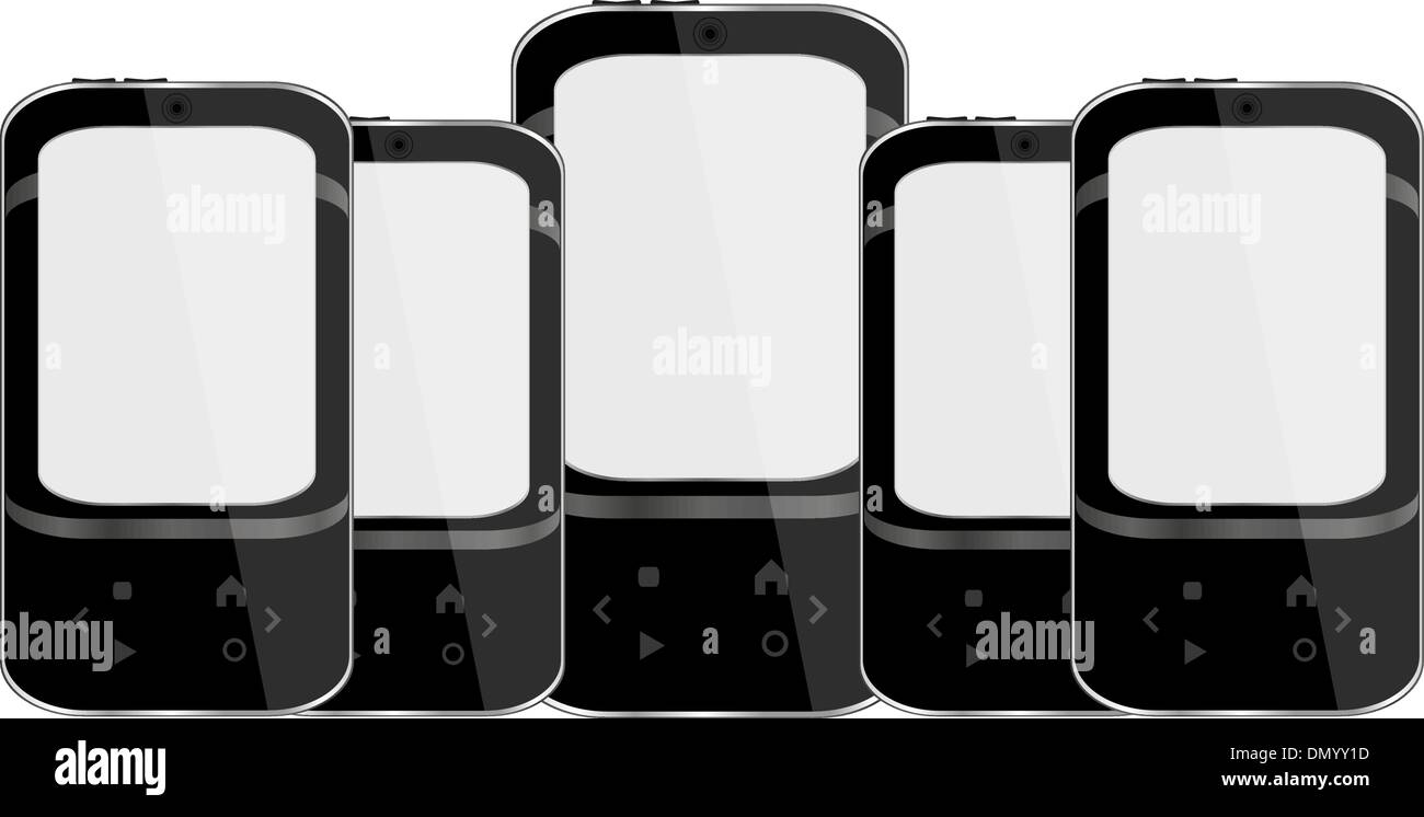 vector smart phone set Stock Vector Image & Art - Alamy