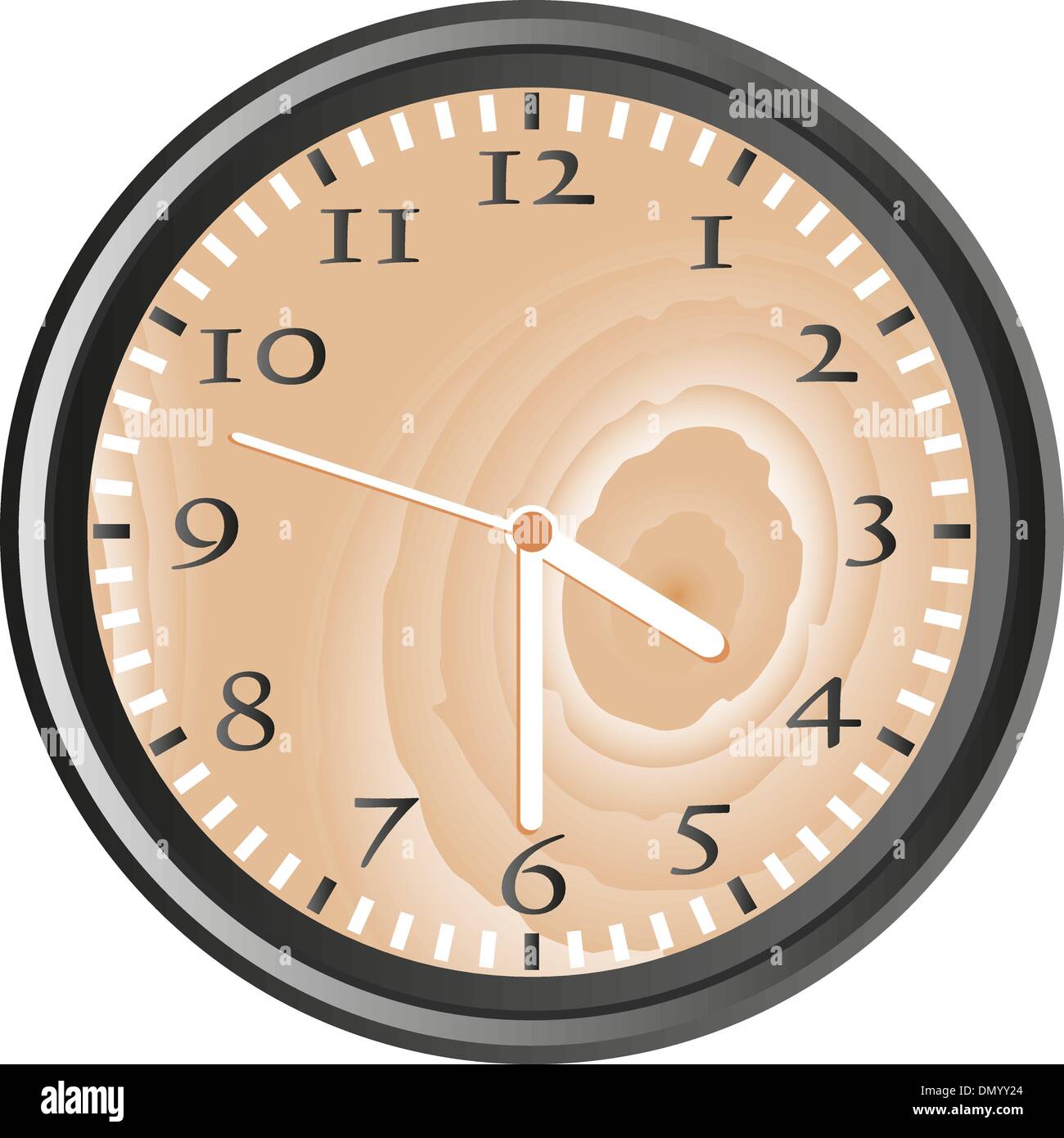 wooden wall clock - vector Stock Vector Image & Art - Alamy