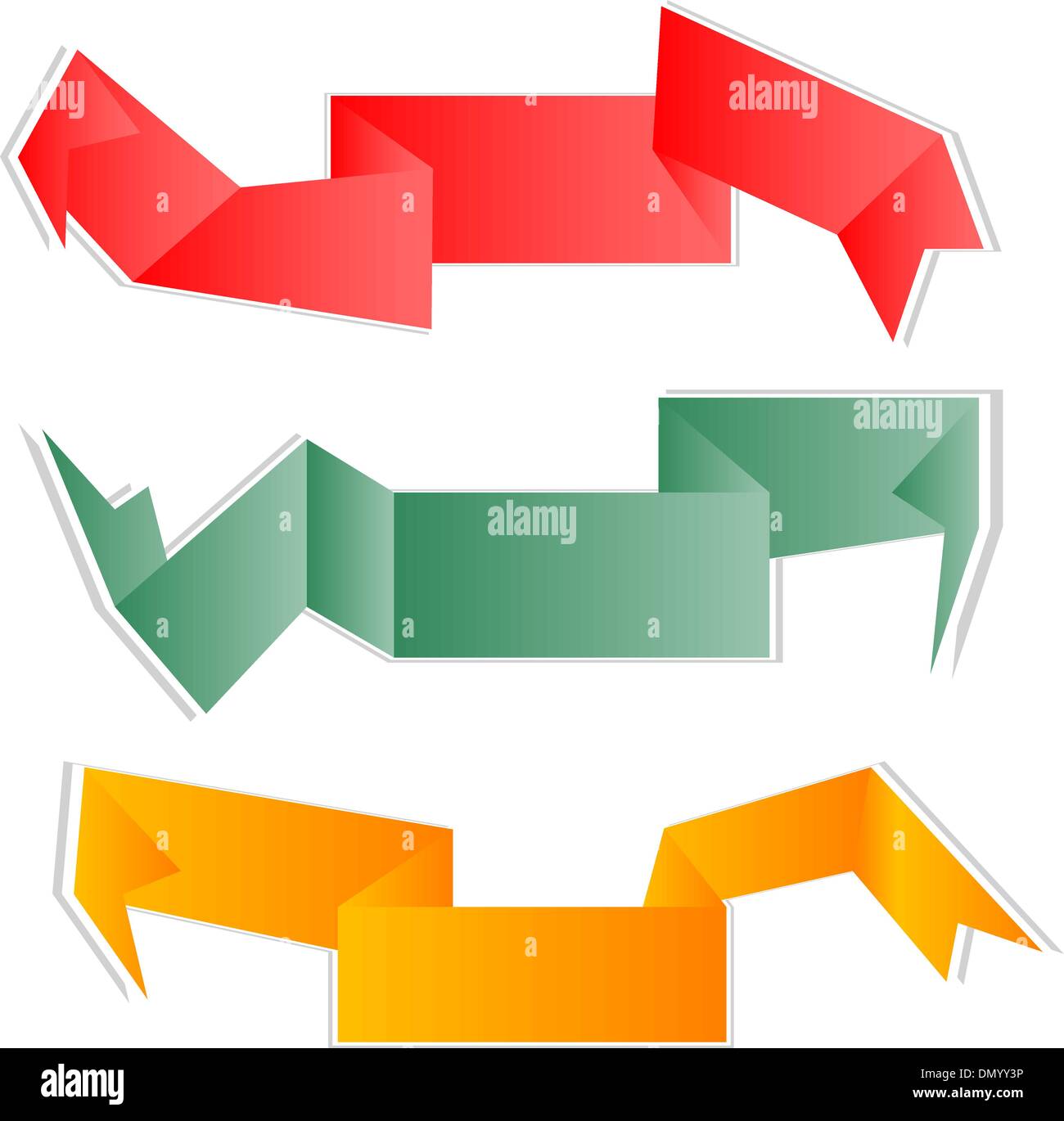 Vector set of origami paper banners Stock Vector Image & Art - Alamy