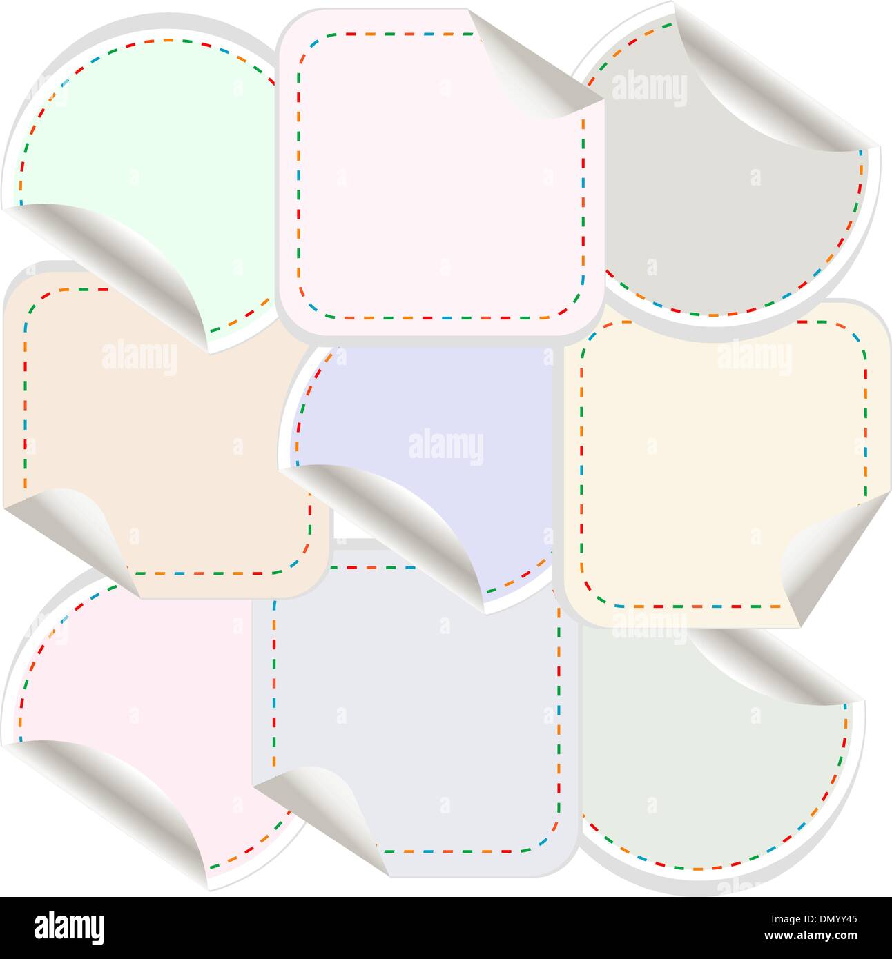 vector blank stickers label tag set Stock Vector Image & Art - Alamy