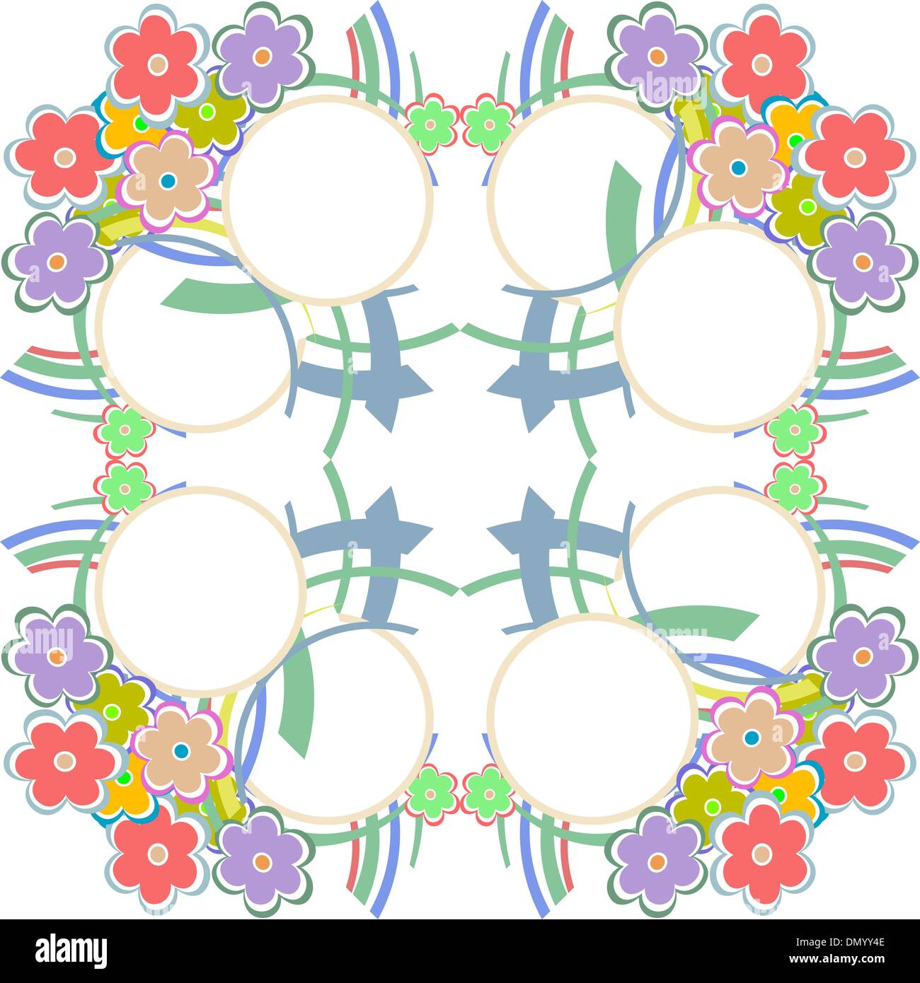 Wedding card or invitation with abstract floral background Stock Vector ...