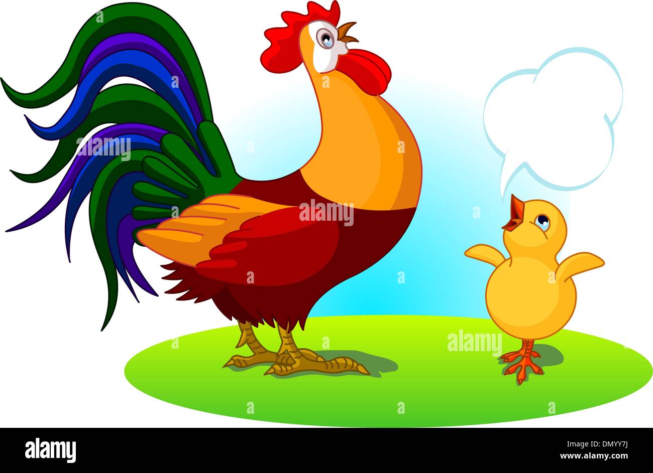 Father Rooster and Baby Chick Stock Vector Image & Art - Alamy
