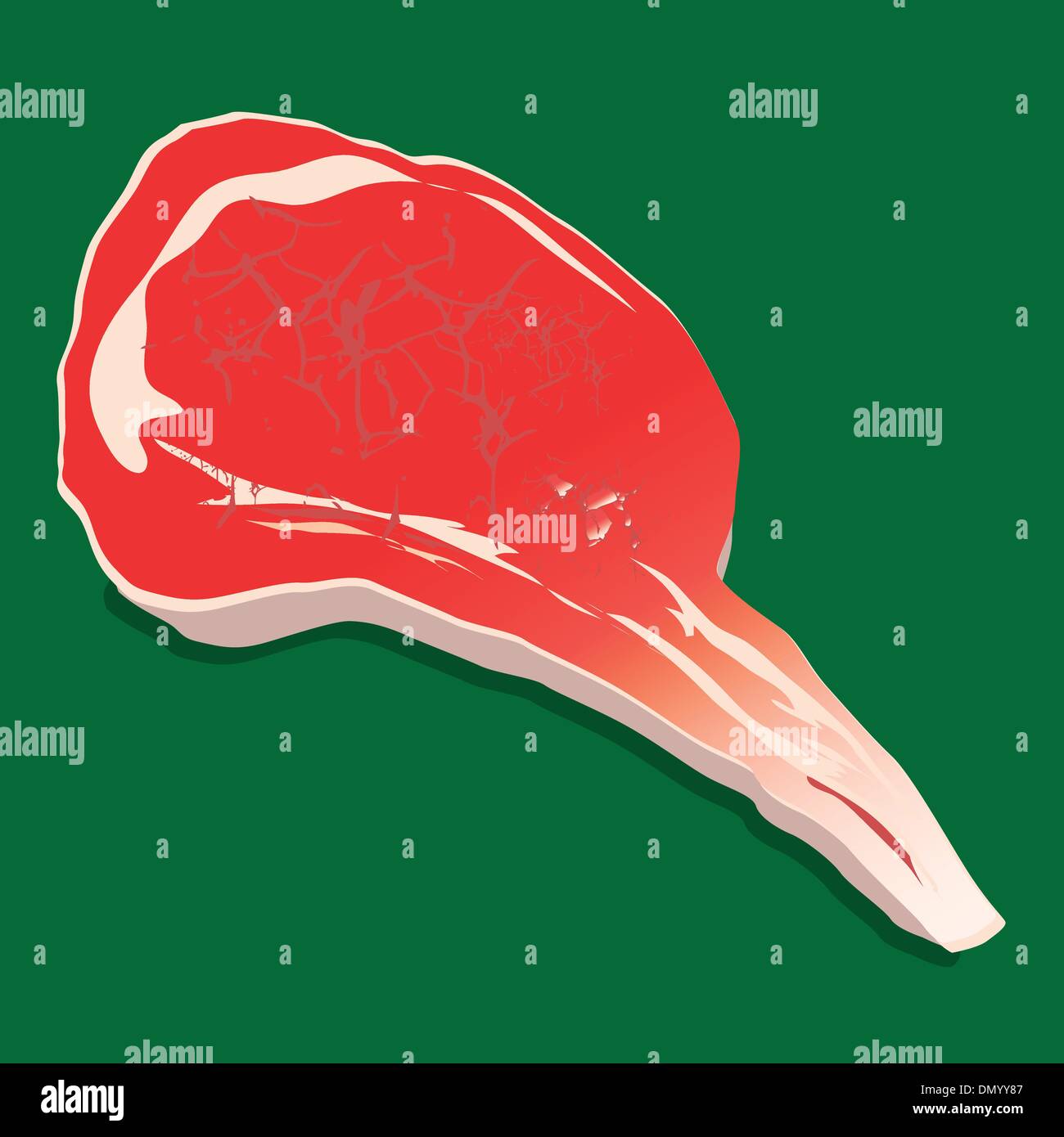 Raw piece pork fresh Stock Vector Images - Alamy