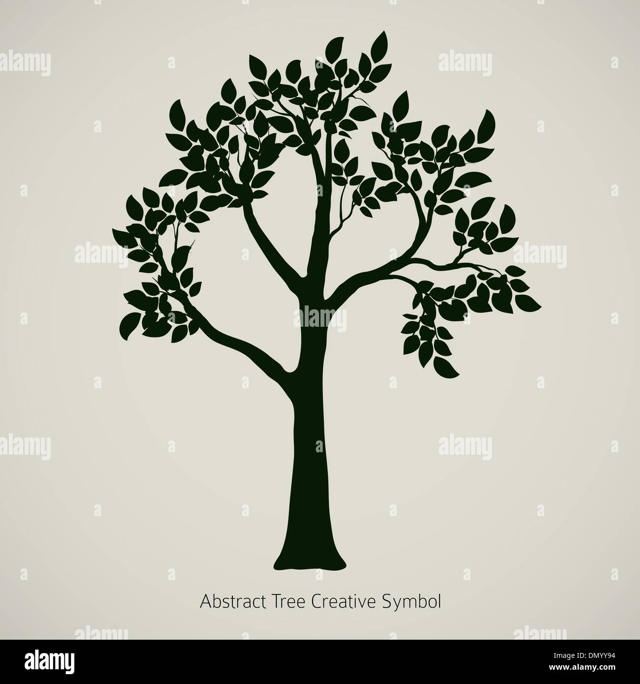 Tree plant vector illustration. Nature abstract design symbol Stock ...