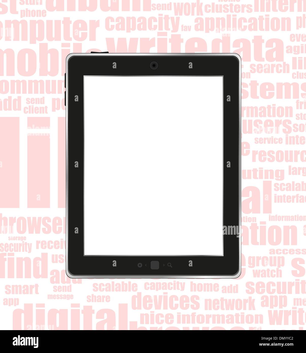 Render tablet blank Stock Vector Images - Alamy